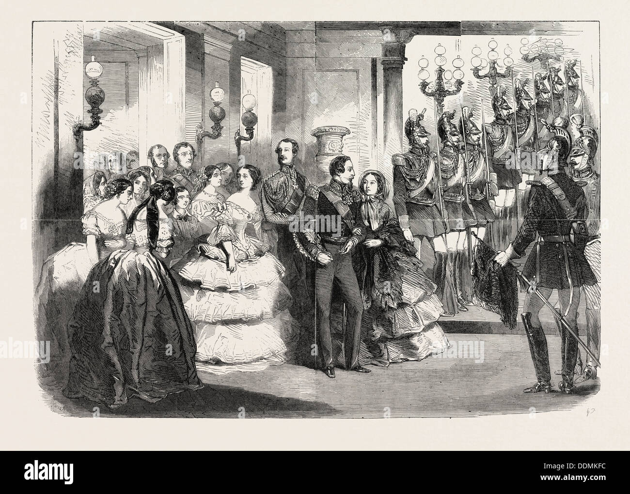 THE ROYAL AND IMPERIAL PARTY ASCENDING THE GRAND STAIRCASE OF THE ...