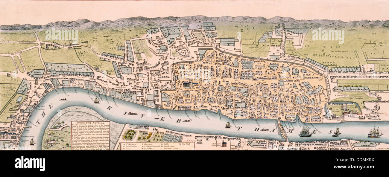 Tudor london map hi-res stock photography and images - Alamy