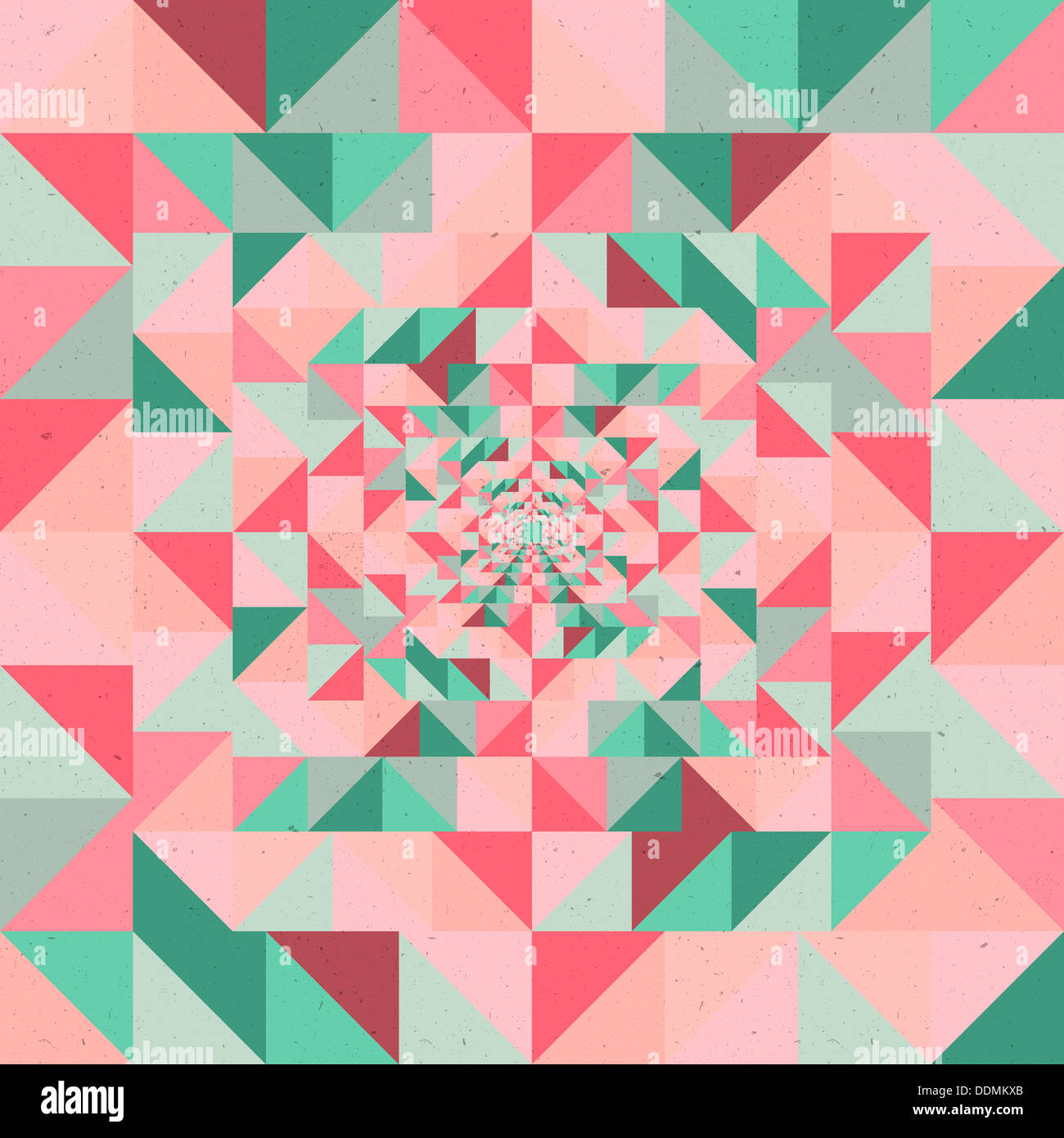 Colorful abstract retro triangle seamless pattern with grunge texture ...