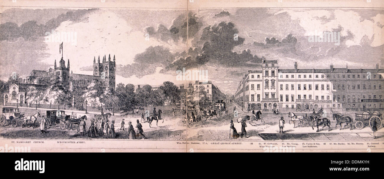 Panorama of London, 1849. Artist: George C Leighton Stock Photo - Alamy