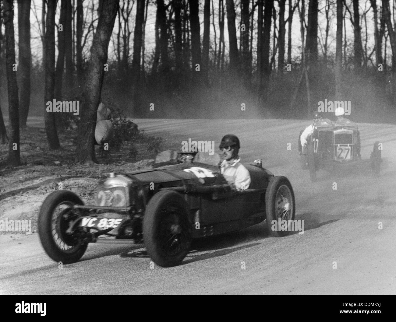 Riley leading a Fraser-Nash through Coppice Corner, Donington Park ...
