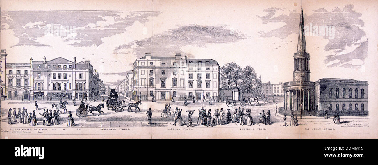 Panorama of London, 1849. Artist: George C Leighton Stock Photo - Alamy