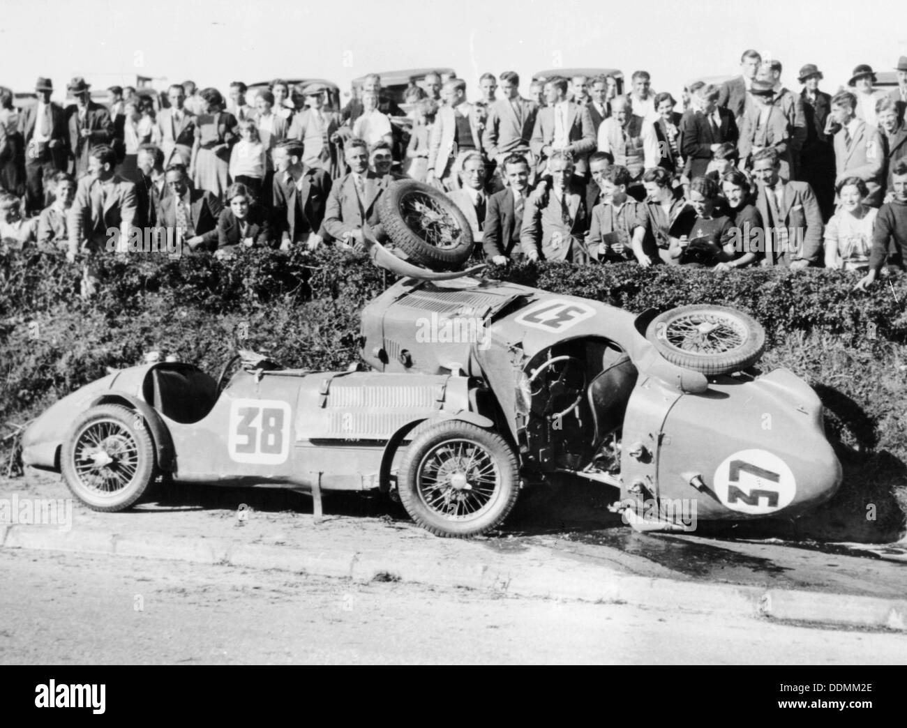 Vintage Race Car Crash