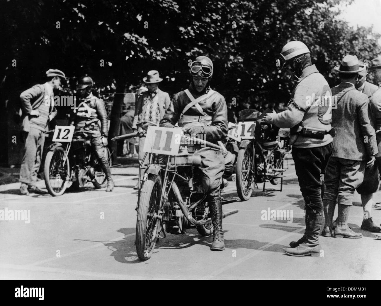Alec Bennett on a Norton bike, in the Senior TT, Isle of Man, 1925 ...