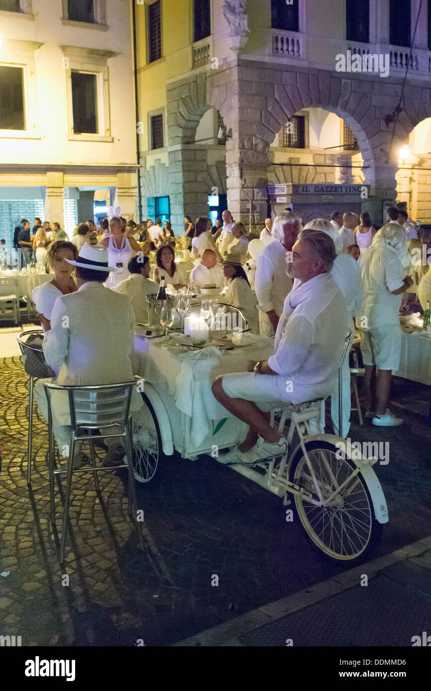 Out of the blue night event in Udine Stock Photo - Alamy
