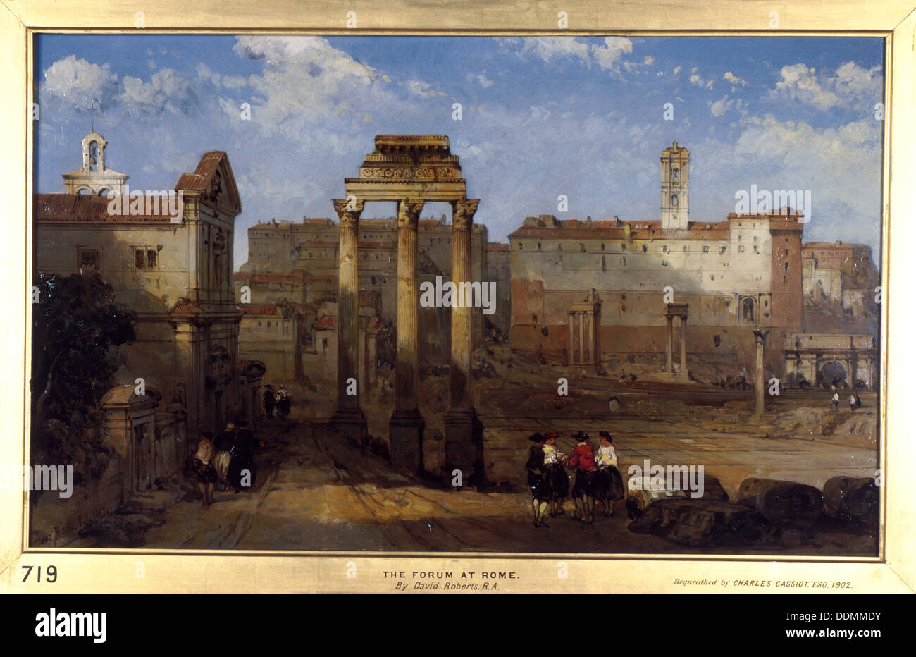 The Forum, Rome. Artist: David Roberts Stock Photo - Alamy