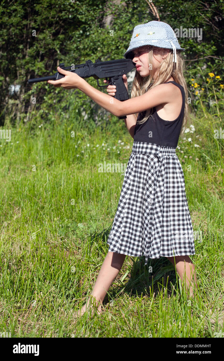 Little Girl With Gun