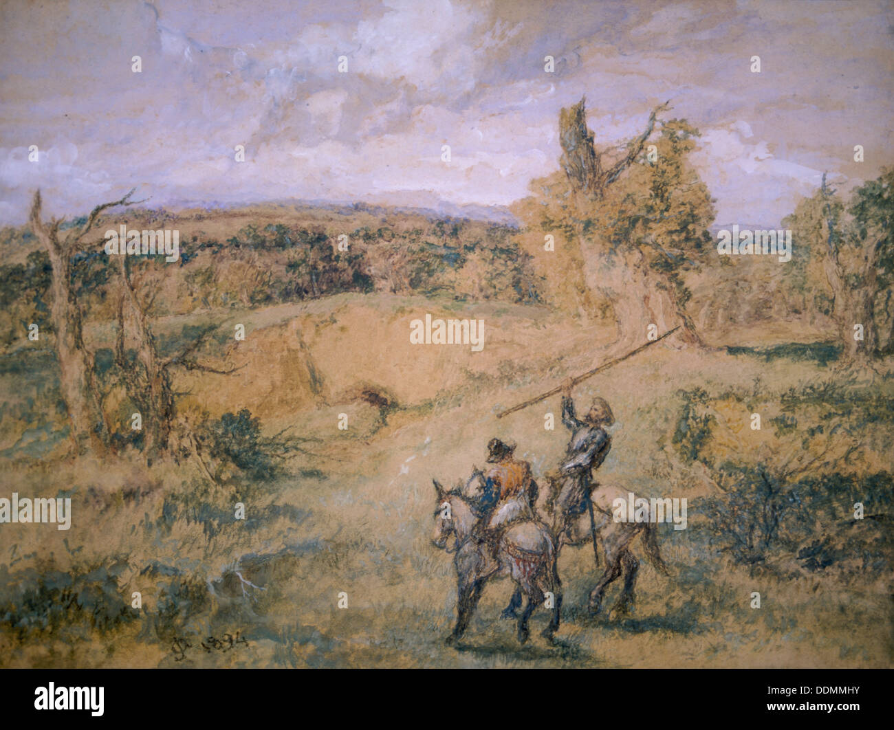 'Don Quixote and Sancho Panza', 1894. Artist: Sir John Gilbert Stock ...