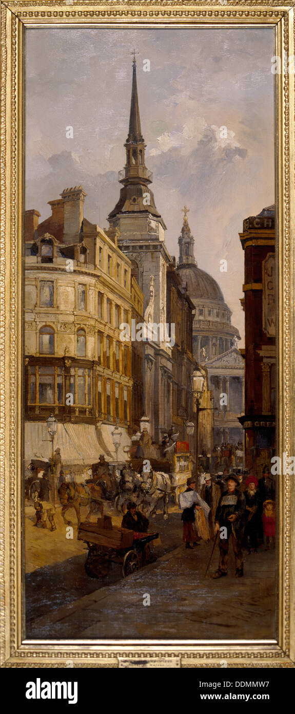 Ludgate Hill, 1884. Artist: Charles John Watson Stock Photo - Alamy