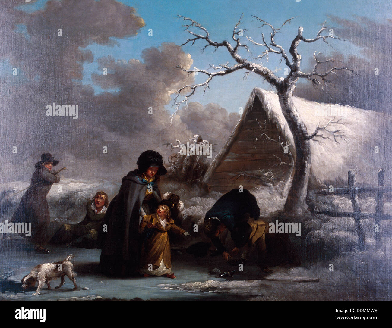'Skating', 1792. Artist: George Morland Stock Photo - Alamy