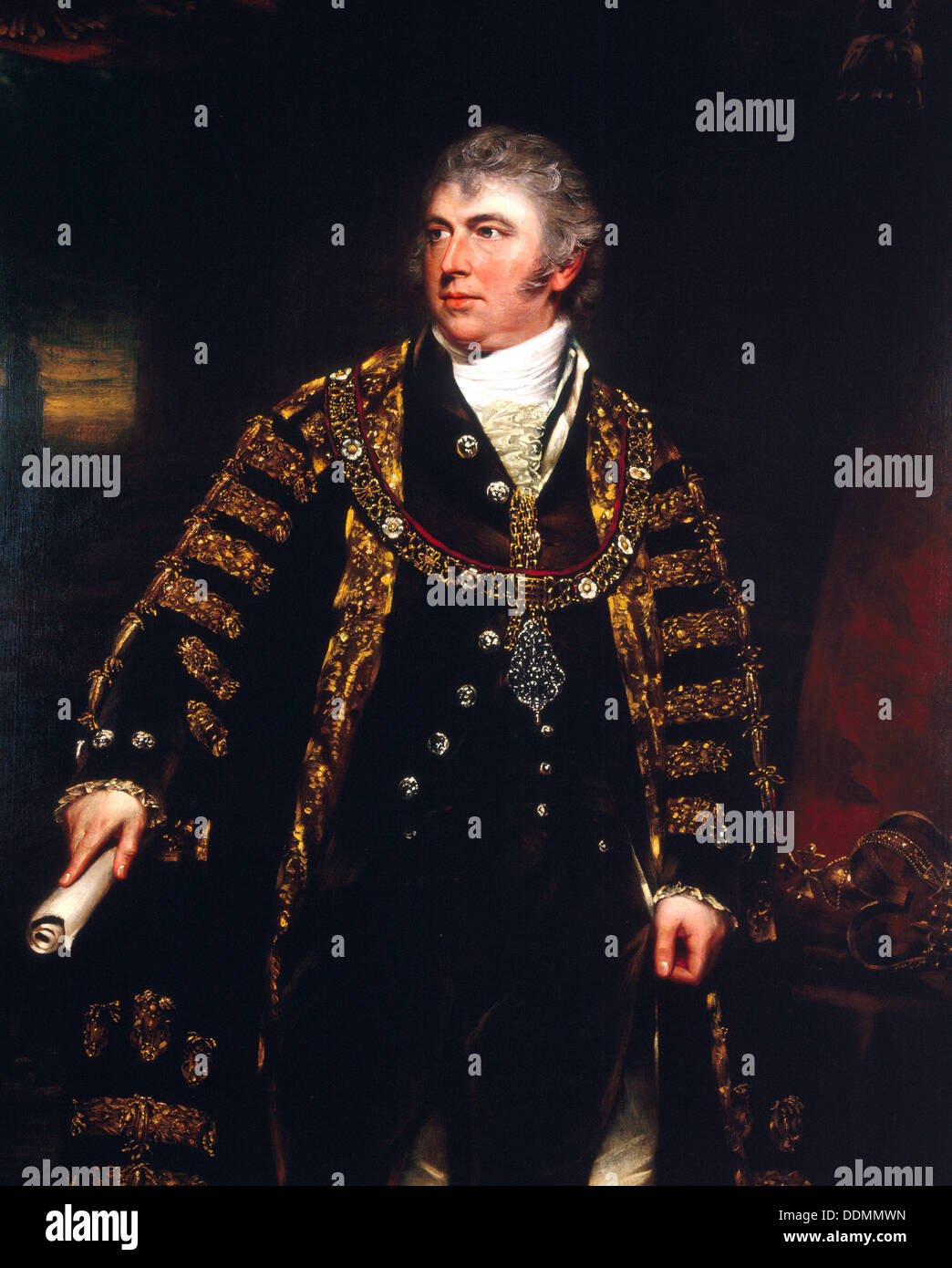 Harvey Christian Combe, Lord Mayor 1799. Artist: Benjamin Burnell Stock ...