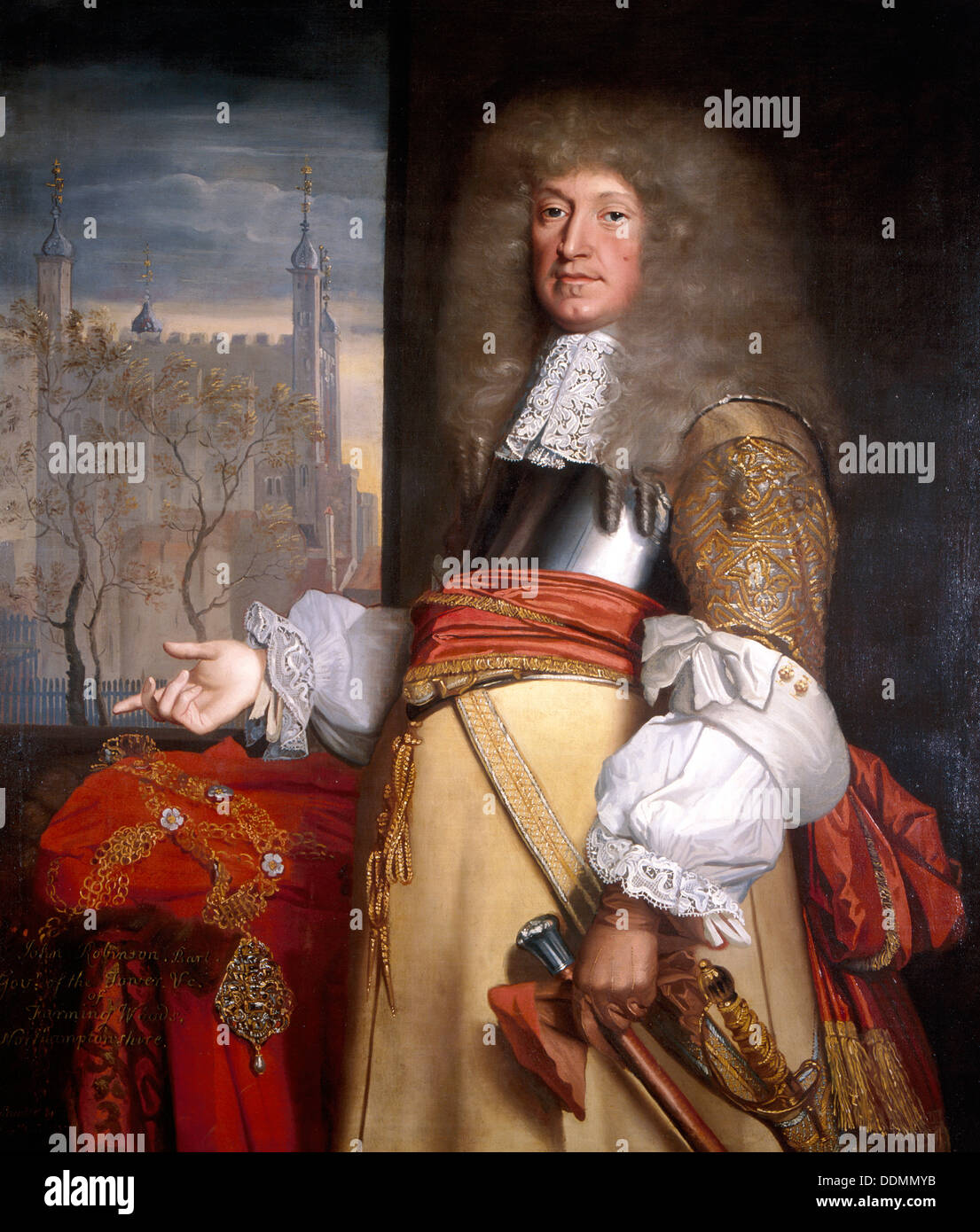 Sir John Robinson, Lord Mayor 1662. Artist: John Michael Wright Stock ...