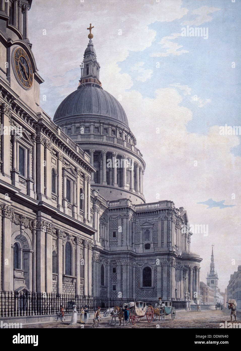 South side of St Paul's Cathedral, London, 1765. Artist: James Malton ...