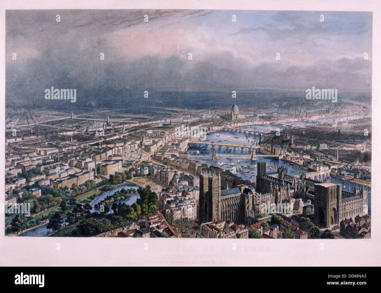 View of London from Westminster, c1850. Artist: A Appert Stock Photo ...