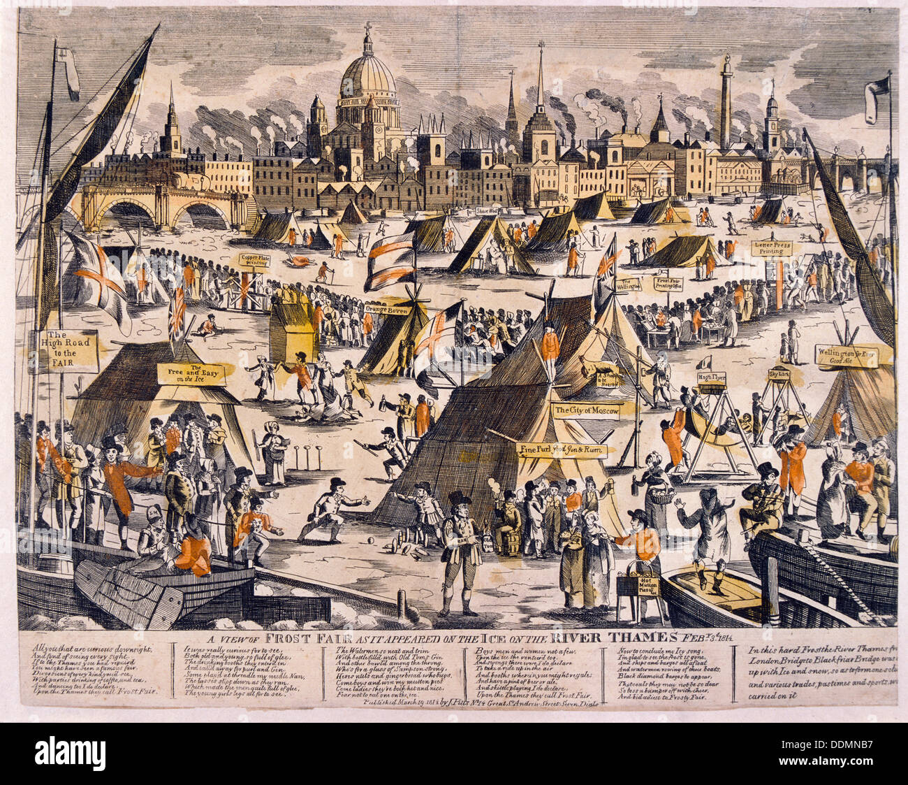 Frost fair 1814 hi-res stock photography and images - Alamy