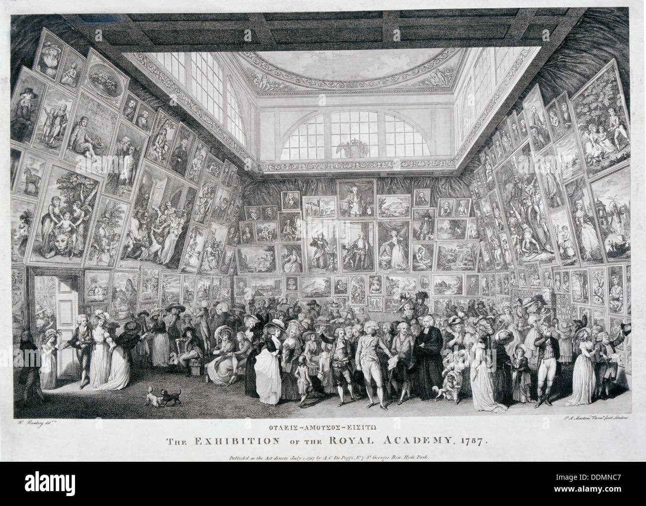 Somerset House, London, 1787. Artist: Pietro Antonio Martini Stock ...