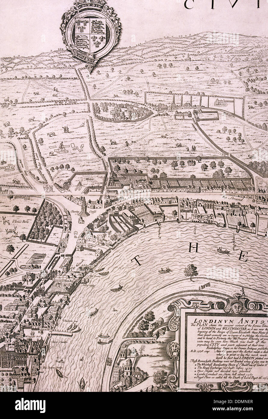 Map of London, 1560. Artist: George Vertue Stock Photo - Alamy