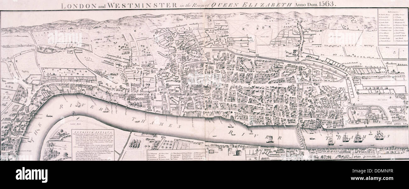Map of london 16th century hi-res stock photography and images - Alamy