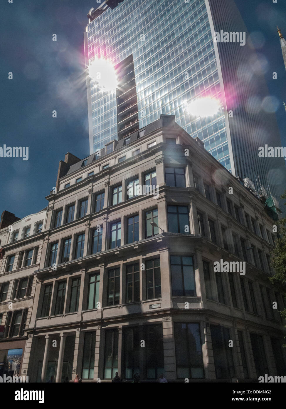 4 September 2013: sunlight reflecting from the concave face of the new ...