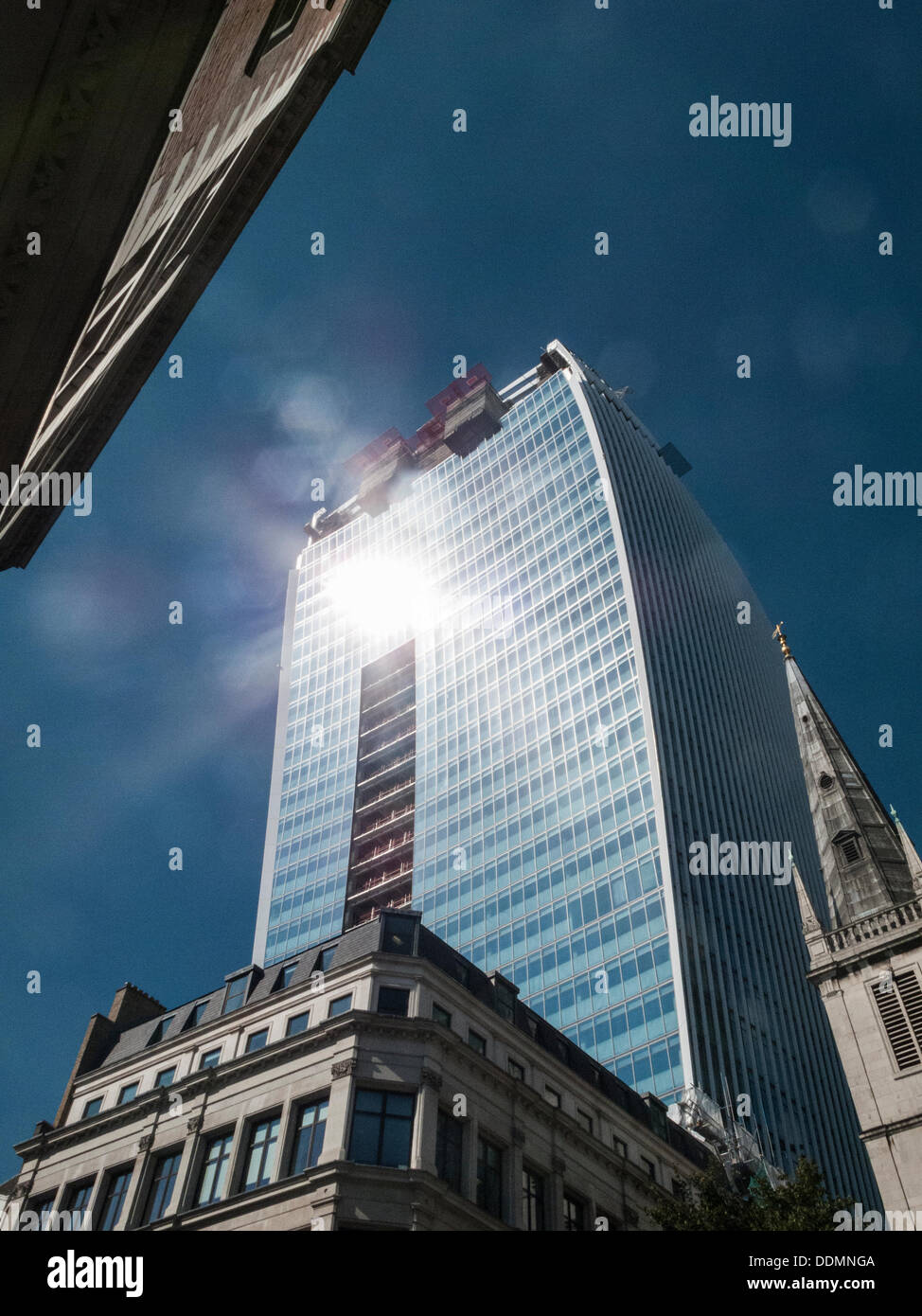 4 September 2013: sunlight reflecting from the concave face of the new ...