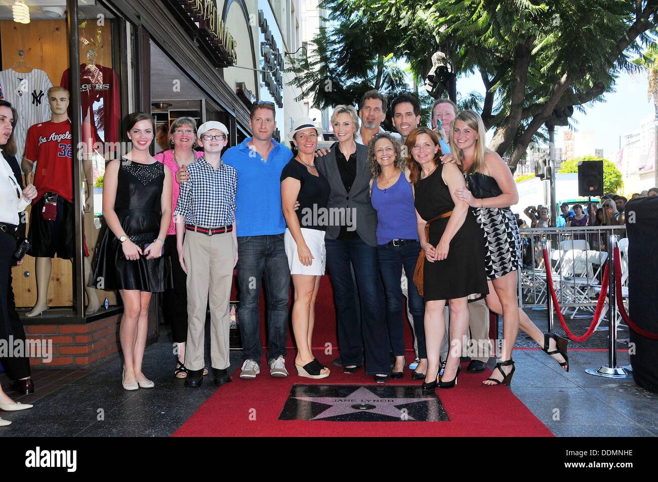 New York, NY. 4th Sep, 2013. Jane Lynch, family at the induction ...