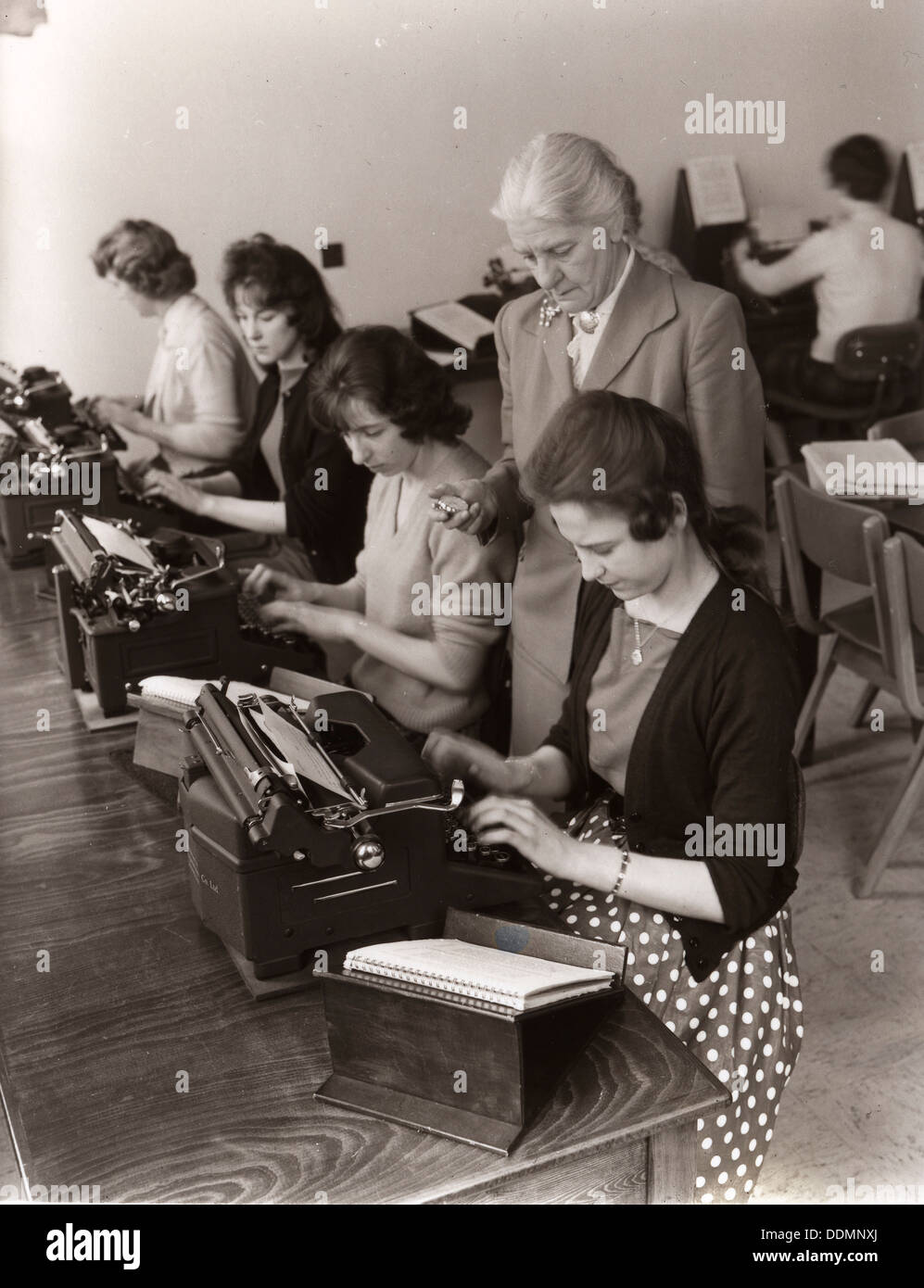 Typist training, 1961. Artist: Unknown Stock Photo - Alamy