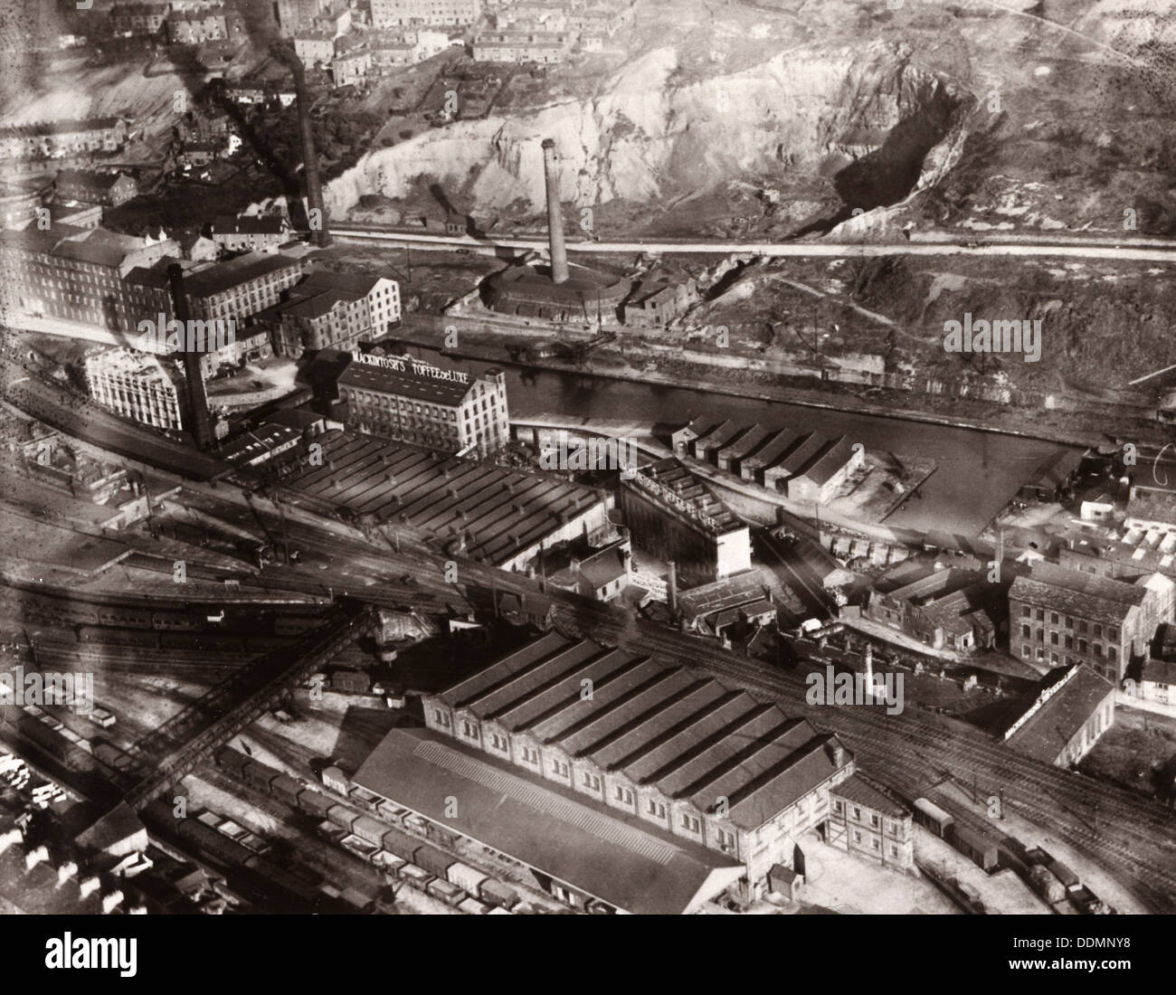 Aerial view of the Mackintosh Factory, Halifax, West Yorkshire, 1919 ...