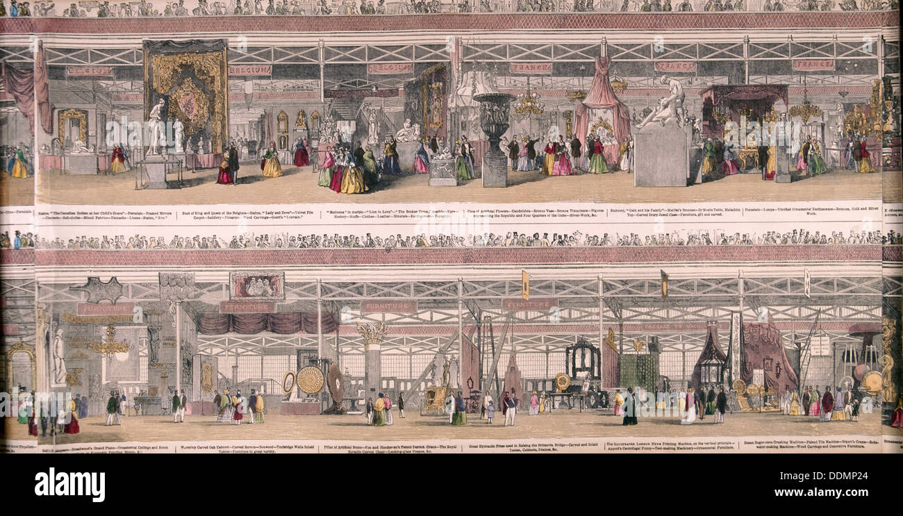 Great Exhibition, Crystal Palace, Hyde Park, London, 1851. Artist: Anon ...