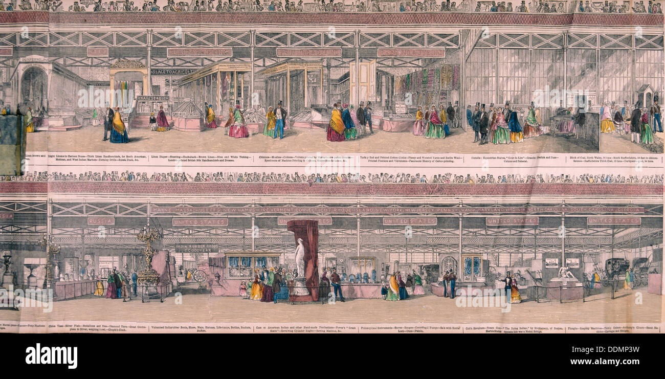 Great Exhibition, Crystal Palace, Hyde Park, London, 1851. Artist: Anon ...
