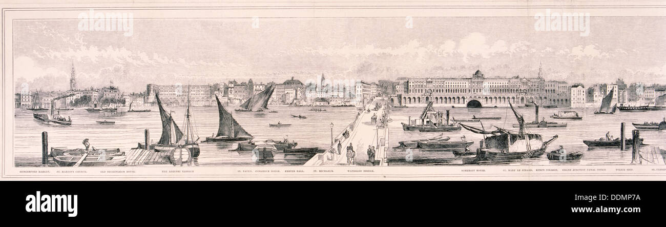 Panoramic view of London, 1844. Artist: Henry Vizetelly Stock Photo - Alamy