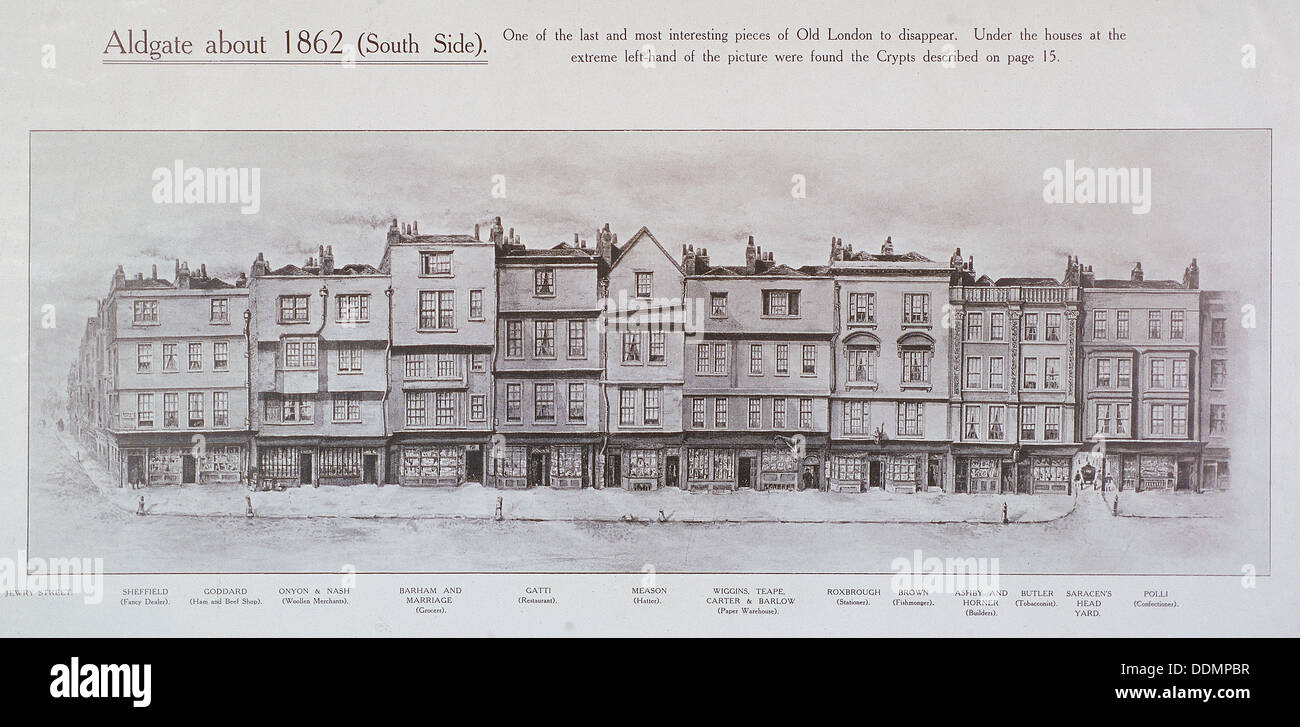 Aldgate High Street, London, c1862. Artist: Anon Stock Photo - Alamy