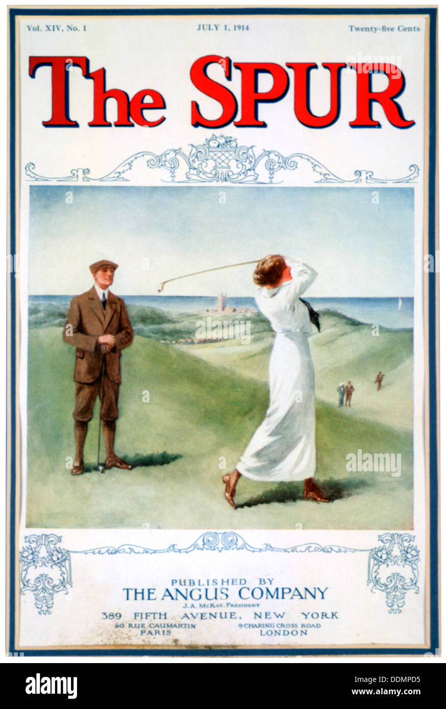 The Spur magazine cover, July 1914. Artist: Unknown Stock Photo - Alamy