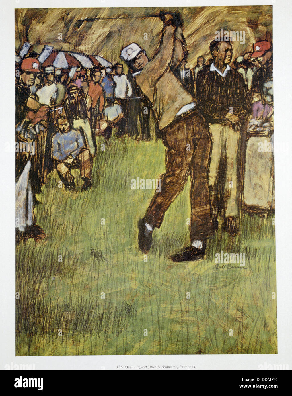 Jack Nicklaus winning his first US Open, 1962. Artist: Unknown Stock ...