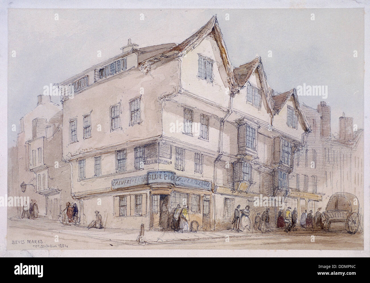 Bevis Marks, London, 1854. Artist: Thomas Colman Dibdin Stock Photo - Alamy