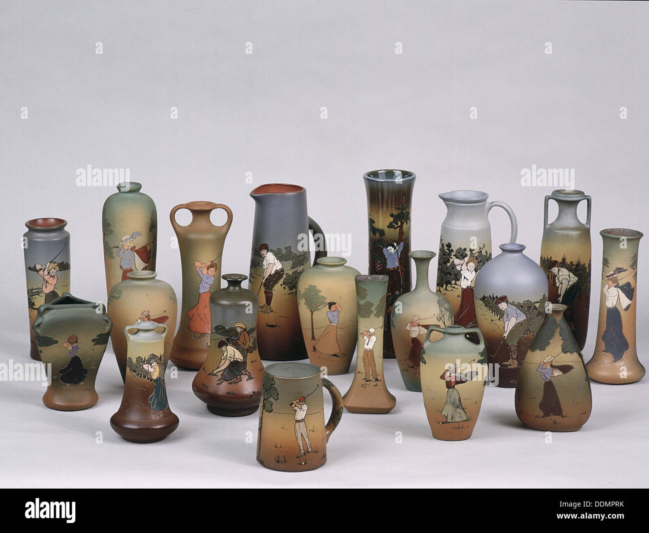 Collection of Weller Dickins Ware from the late 1800s. Artist: Weller ...