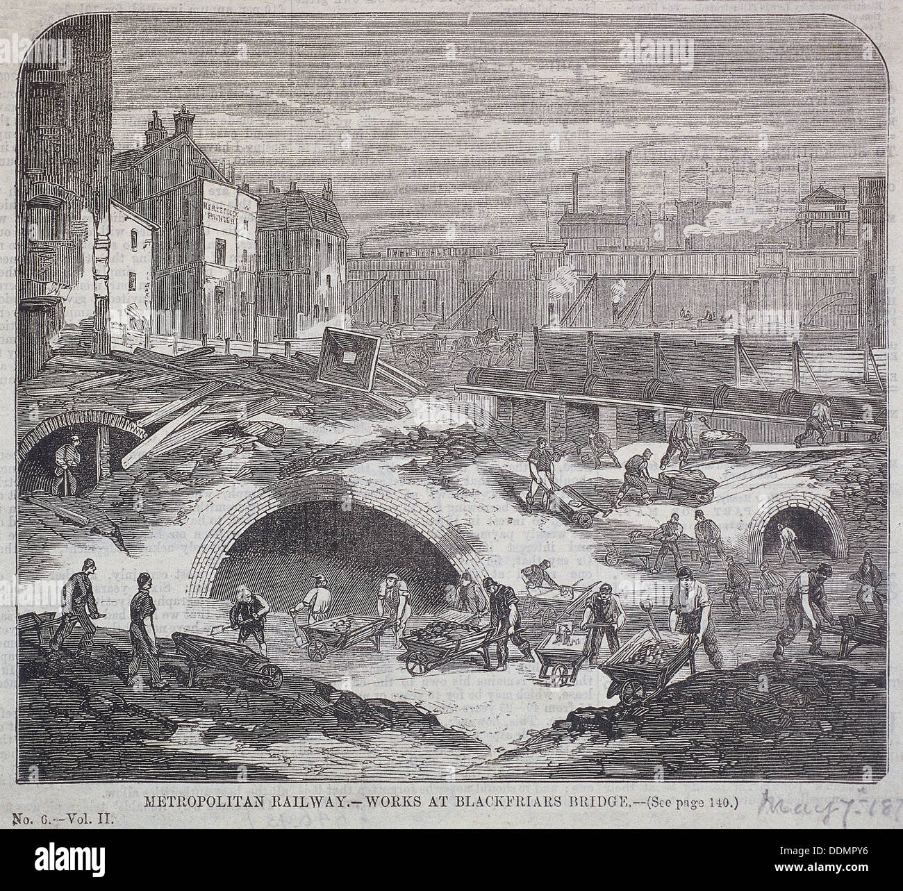 Blackfriars Bridge, London, 1863. Artist: Mason Jackson Stock Photo - Alamy