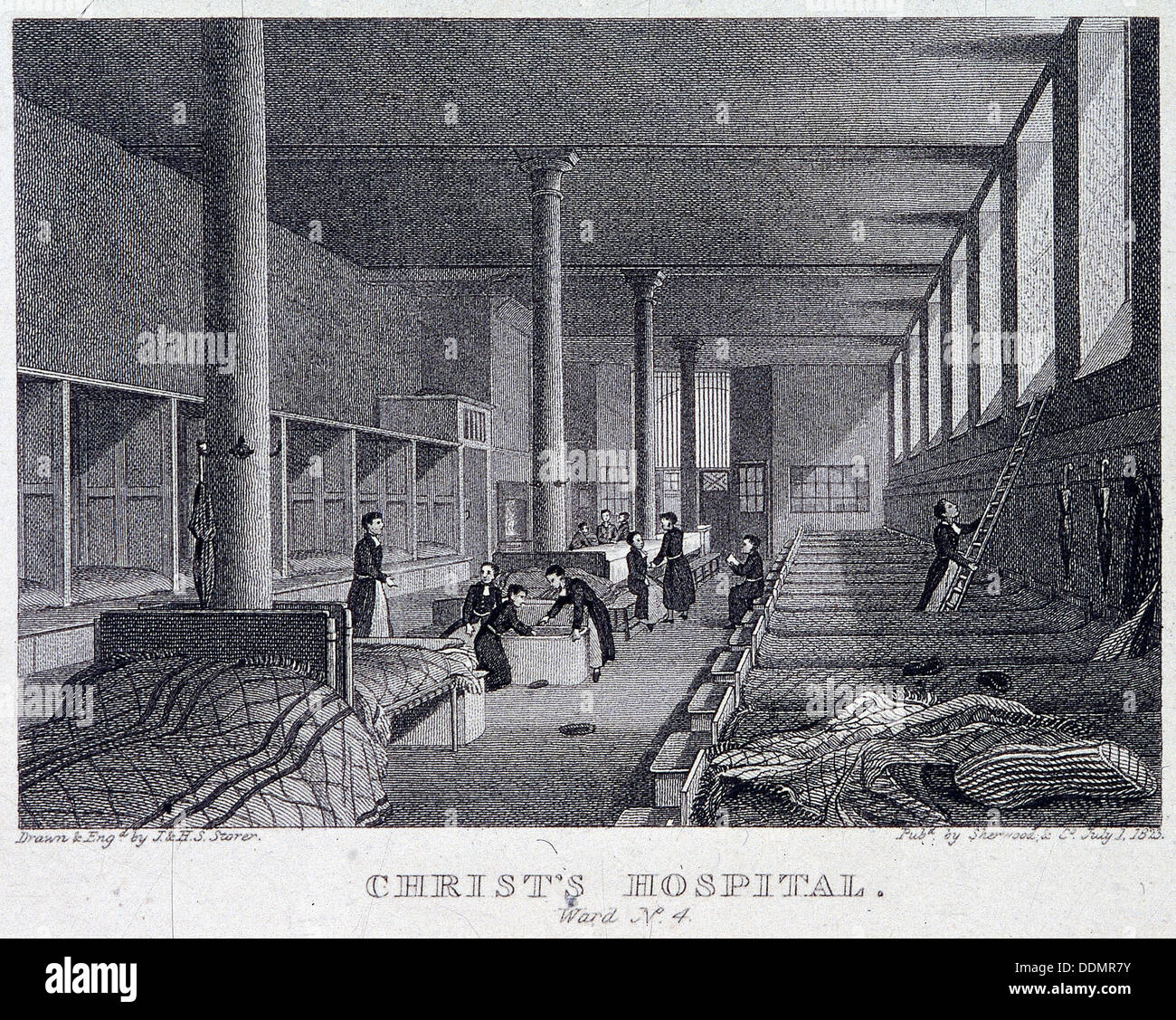 Christ's Hospital, London, 1823. Artist: Henry Sargant Storer Stock ...