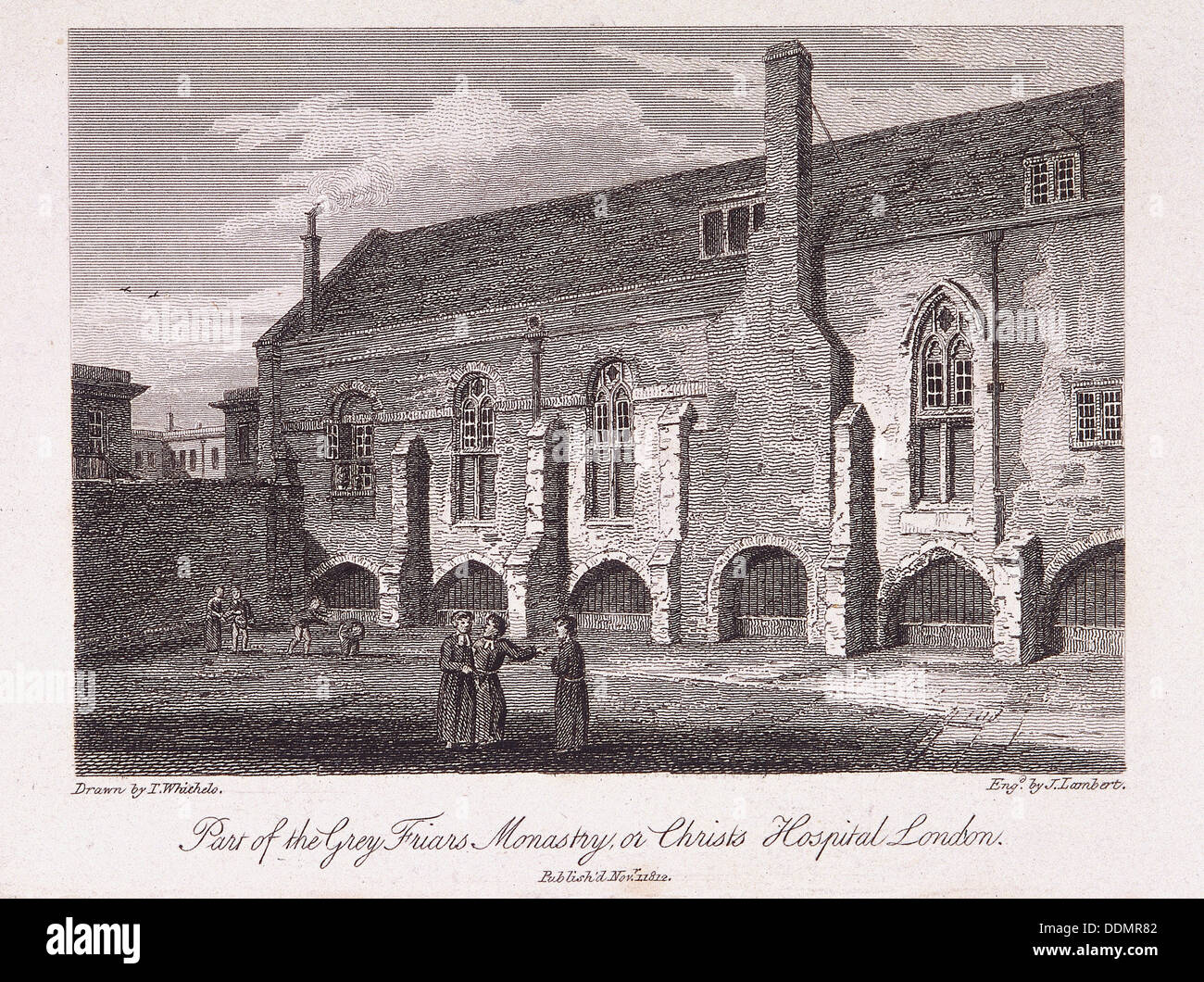 Christ's Hospital, London, 1812. Artist: James Lambert Stock Photo - Alamy