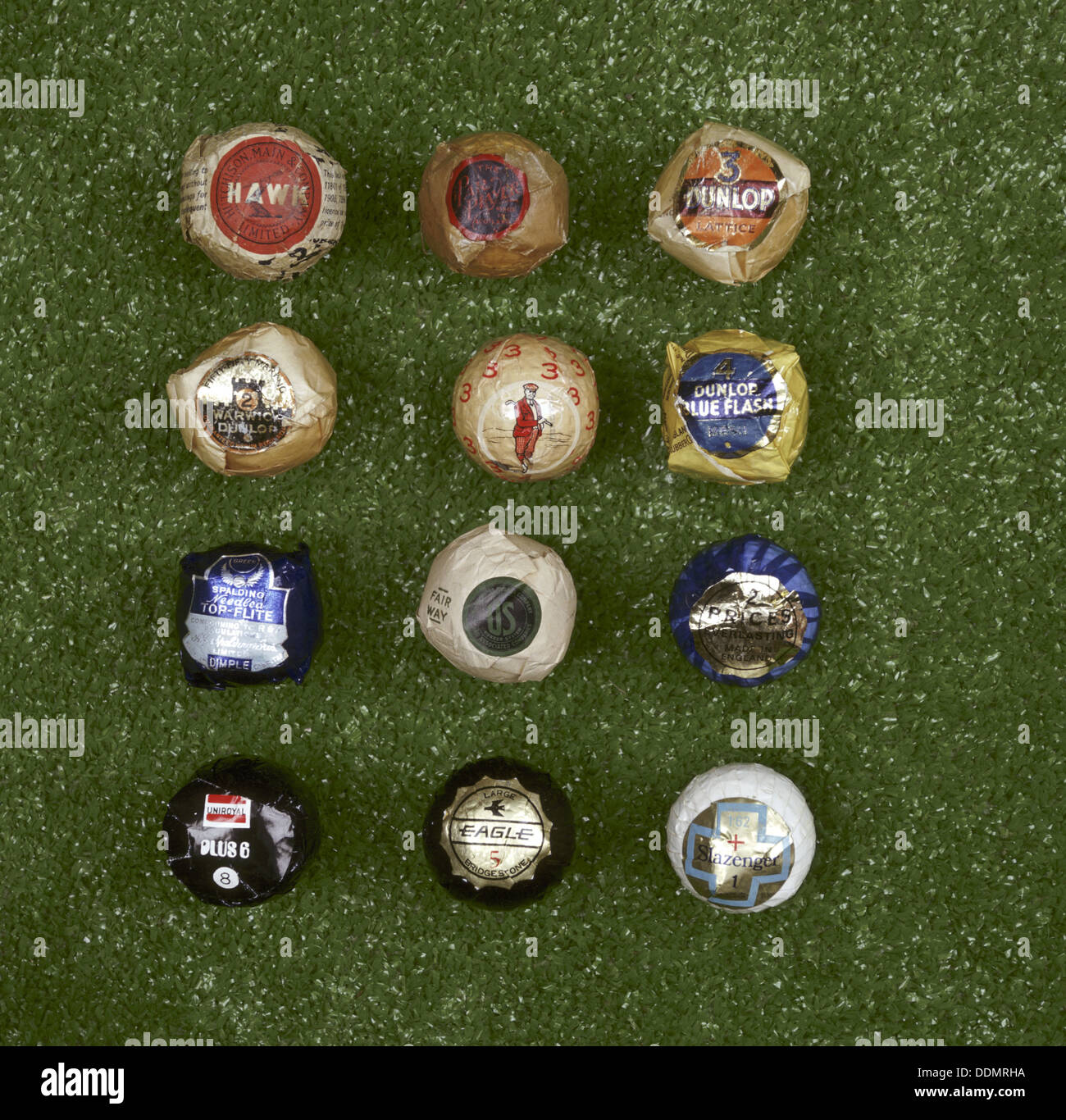 Selection of wrapped golf balls, 20th century. Artist: Hutchison Main ...