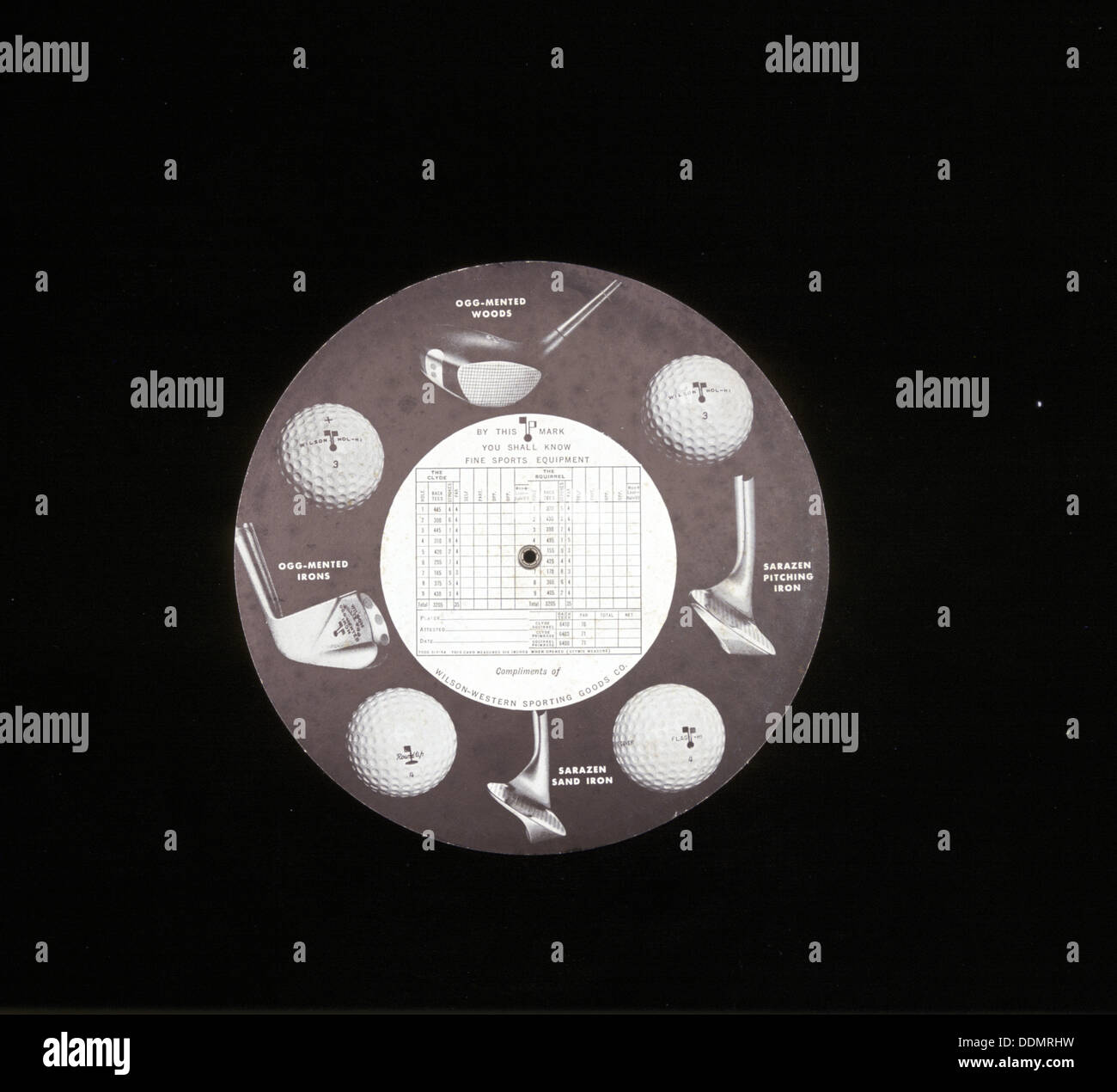 Circular golf score recorder, American, c1950-c1970. Artist: Unknown ...