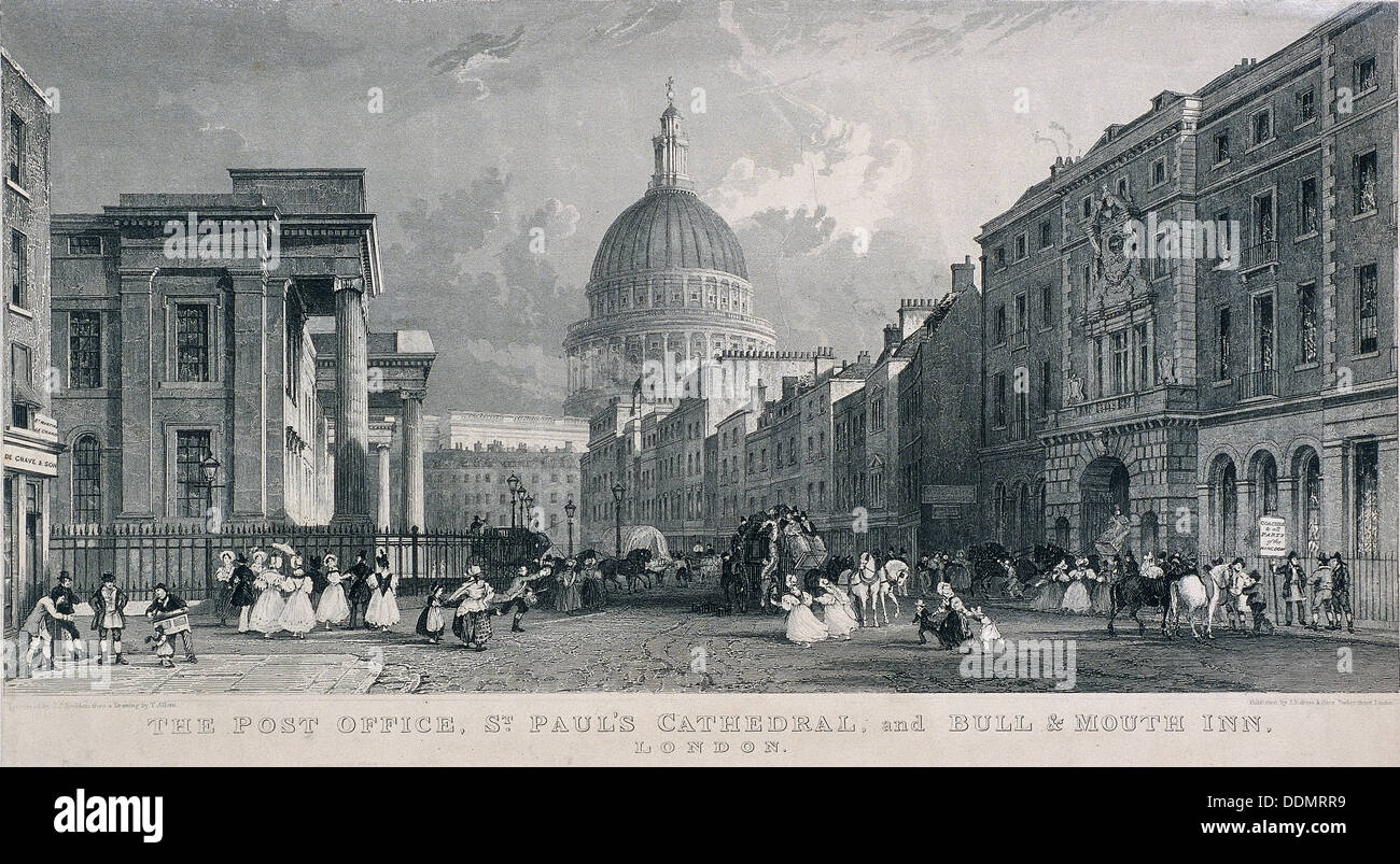 General Post Office, London, 1829. Artist: CJ Emblem Stock Photo - Alamy