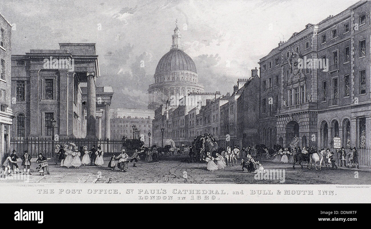 General Post Office, London, 1829. Artist: CJ Emblem Stock Photo - Alamy