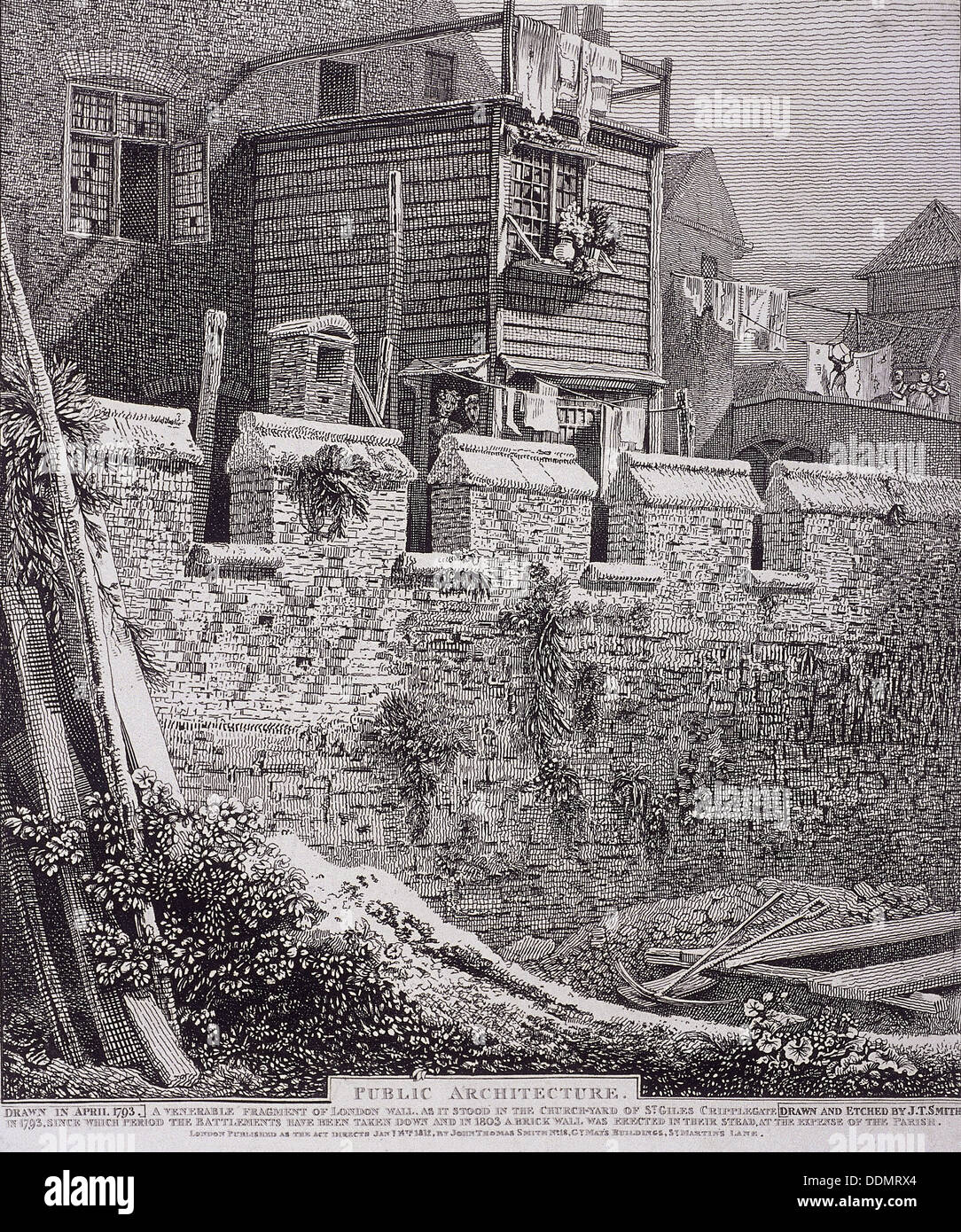 St Giles without Cripplegate, London, 1812. Artist: John Thomas Smith ...