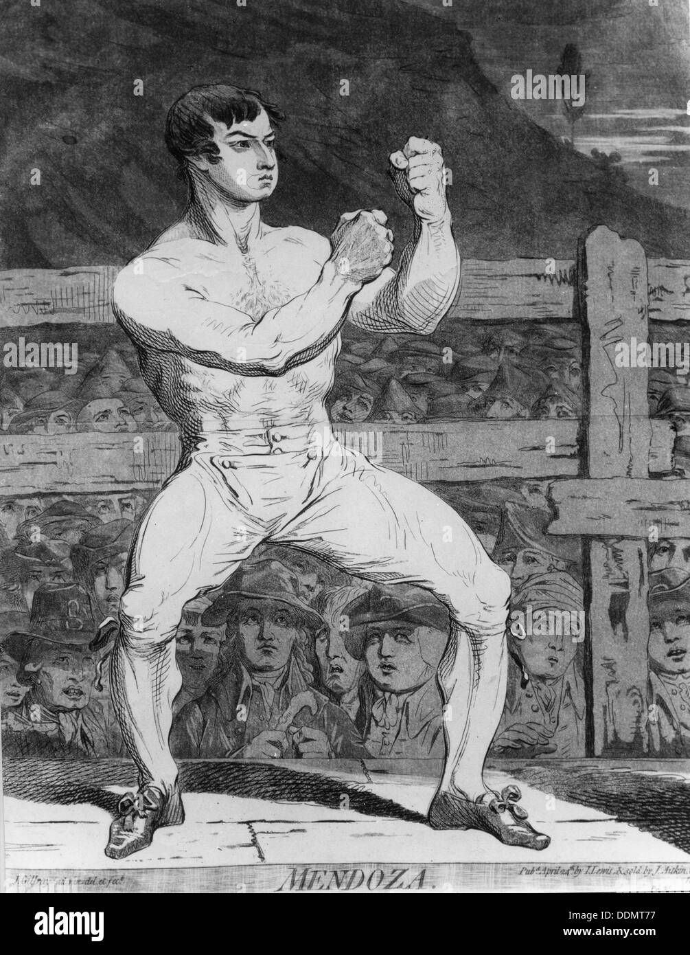 Daniel Mendoza (1764-1836), Jewish boxer. Artist: Unknown Stock Photo ...