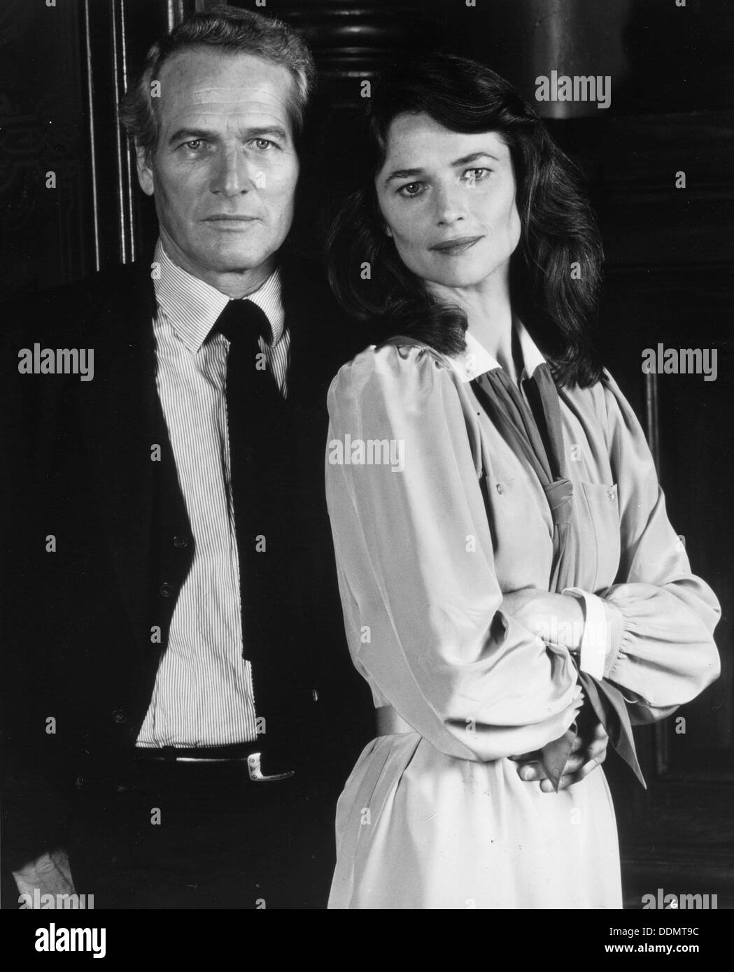 Paul Newman (1925- ), American actor, with Charlotte Rampling (1945 ...