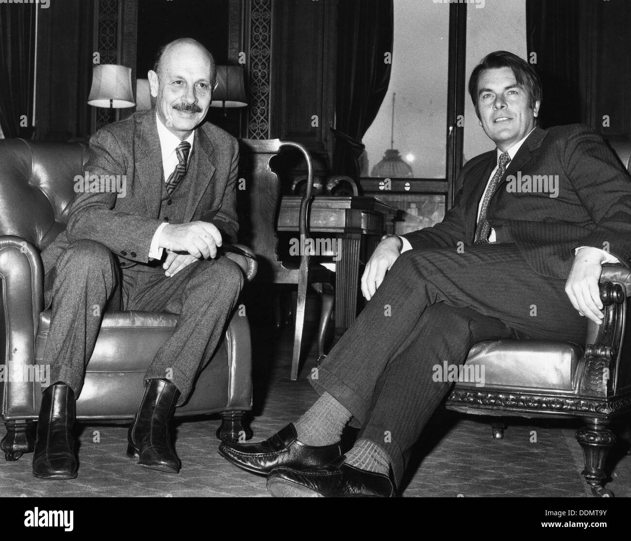 David Owen (1938- ), Foreign Secretary, and Yigael Yadin (1917-84 ...