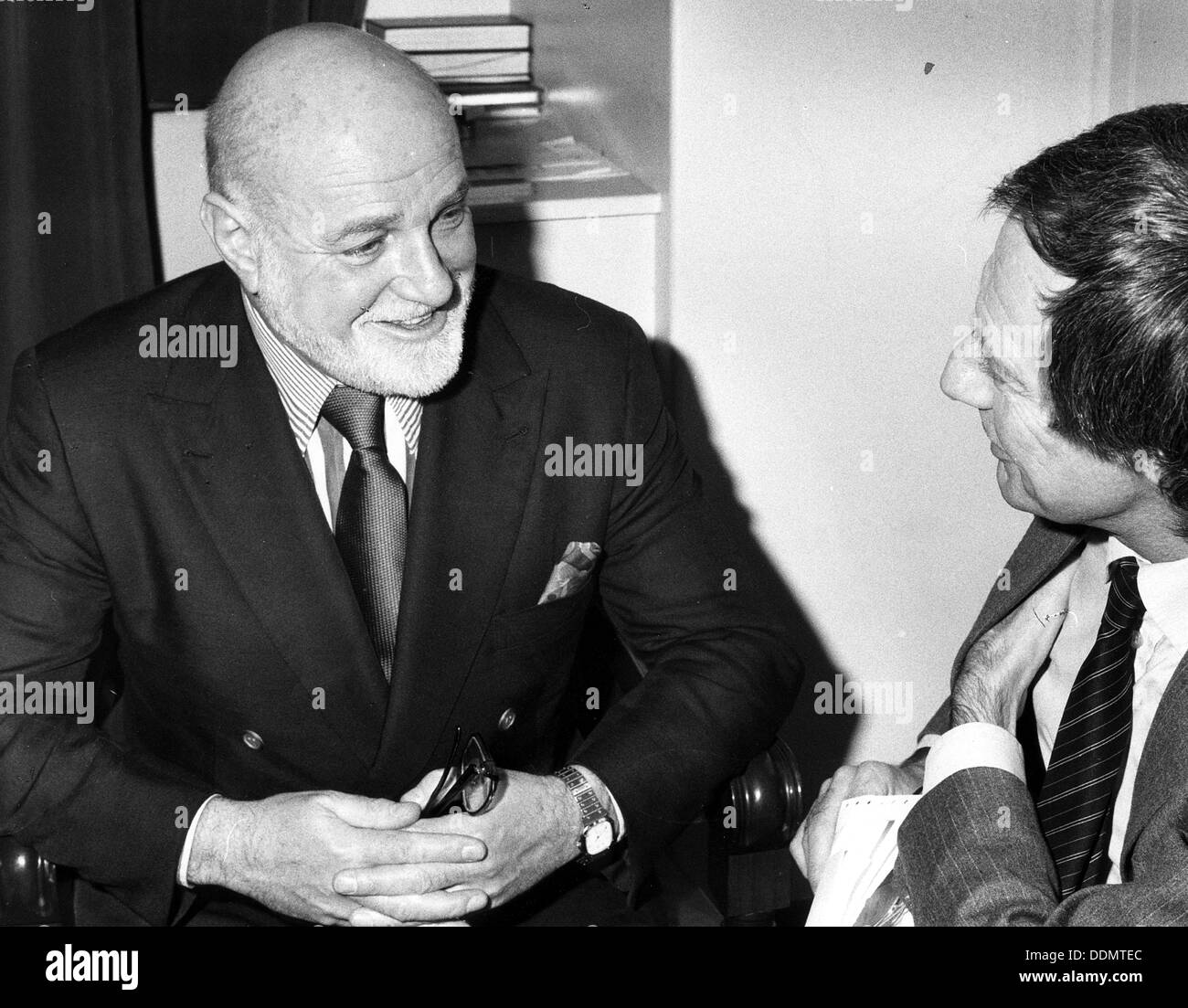 John Schlesinger (1926- ), British Film maker, with Barry Norman ...