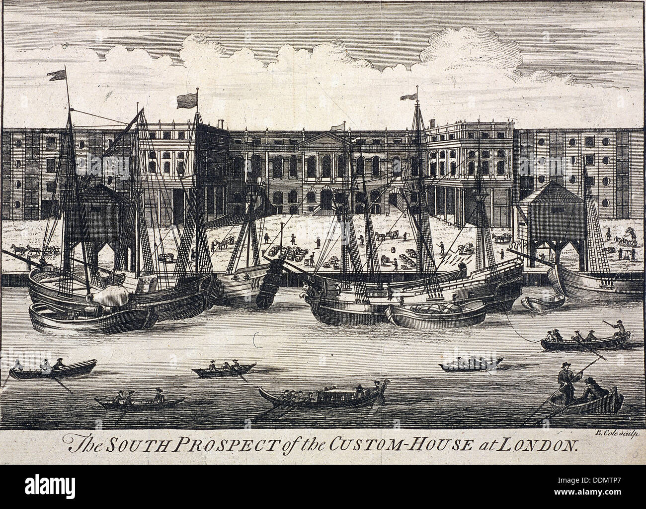 Custom House, London, c1750. Artist: Benjamin Cole Stock Photo - Alamy