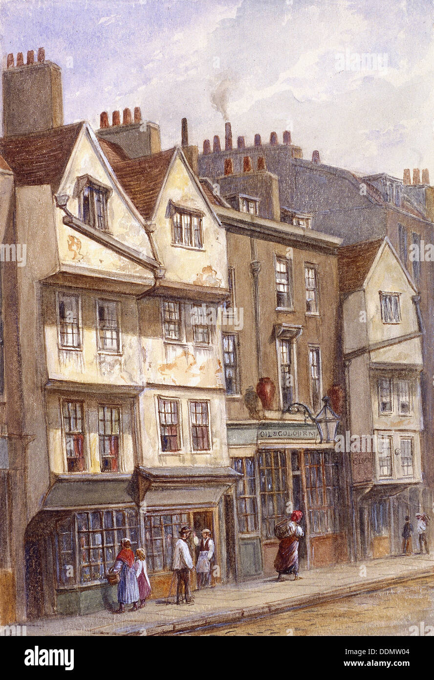 Fetter Lane, London, 1870. Artist: JT Wilson Stock Photo - Alamy