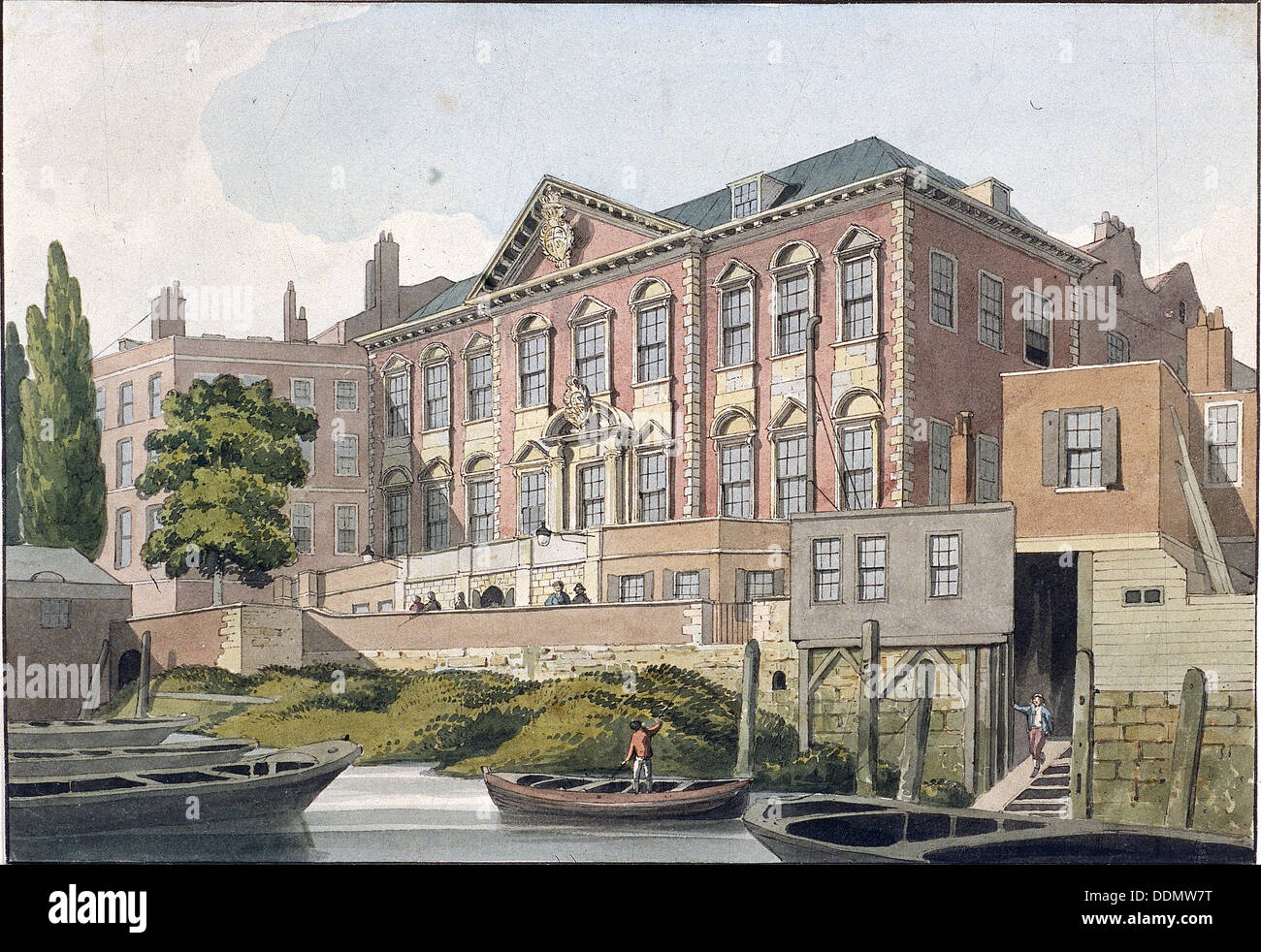 Fishmongers' Hall from the River Thames, London, c1810. Artist: George ...